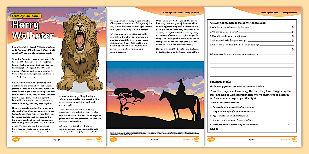 South African Stories: Harry Wolhuter (Hecho por educadores)