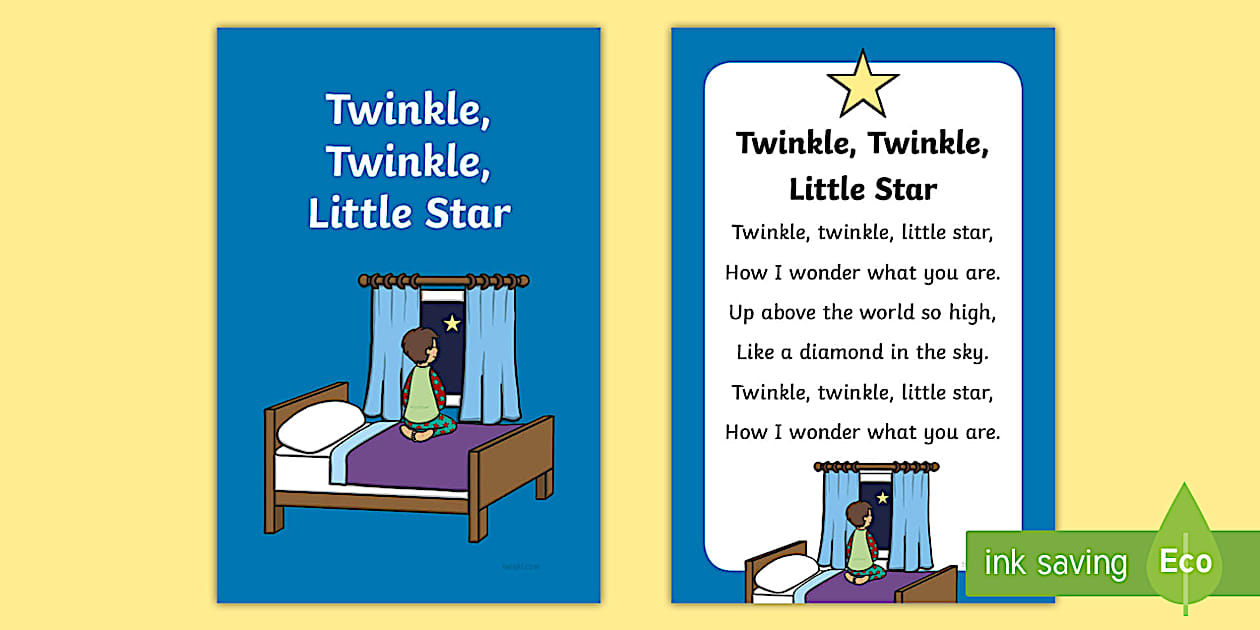 Twinkle, Twinkle, Little Star Nursery Rhyme IKEA Tolsby/Fiestad Frame