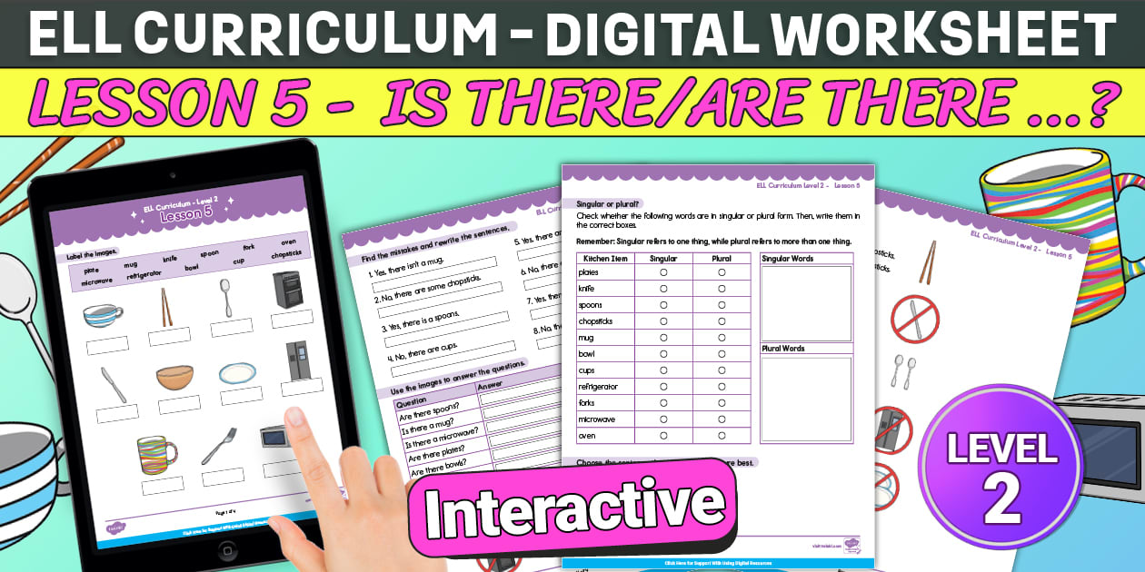 ELL Curriculum: Level 2, Lesson 5 Interactive Worksheet