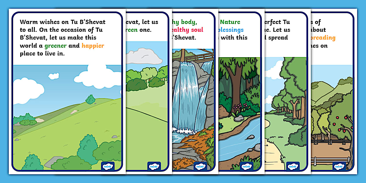 Tu B'Shevat Blessings Display Poster Pack (teacher made)