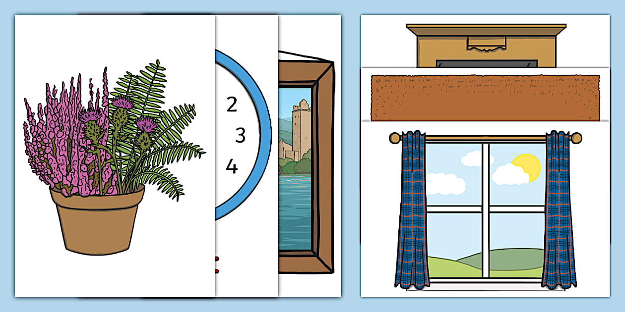 Scottish-Themed Giant Home Corner Role Play Cut-Outs