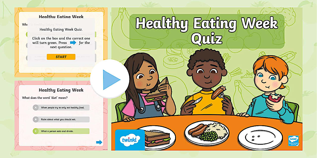 KS1 Healthy Eating Week Quiz | Healthy Eating Questions