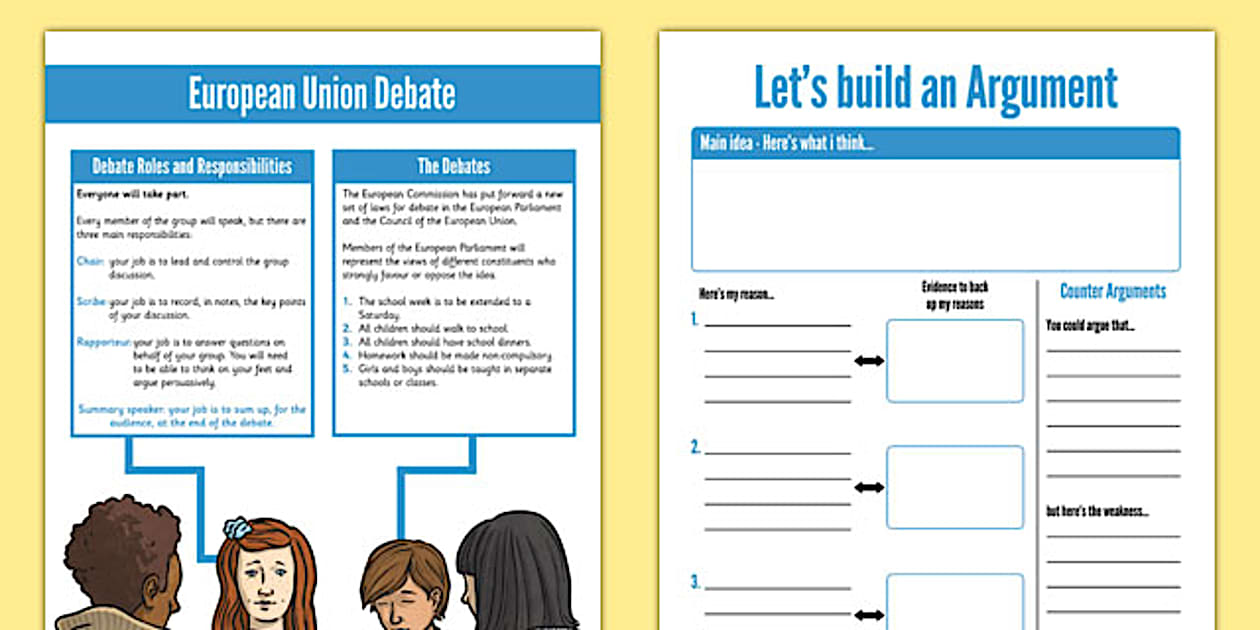 European Union Debate Activity (teacher made) - Twinkl