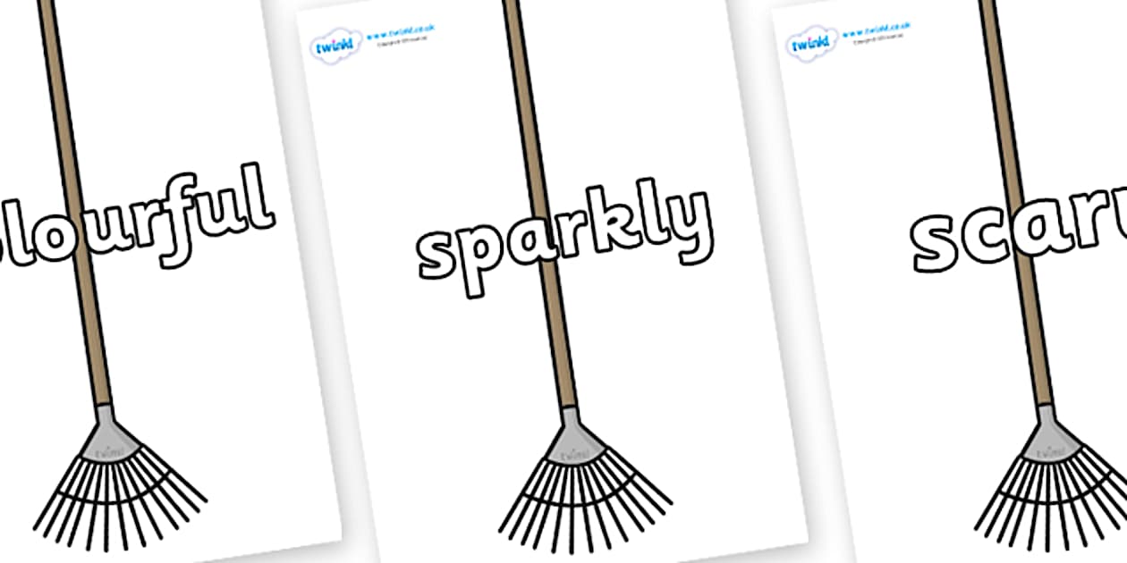 Wow Words on Garden Rakes (Teacher-Made) - Twinkl