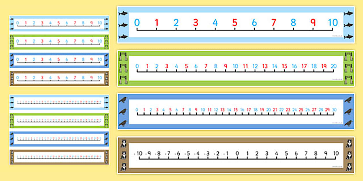 Editable Is That a Shark? Number Lines Pack up to 30