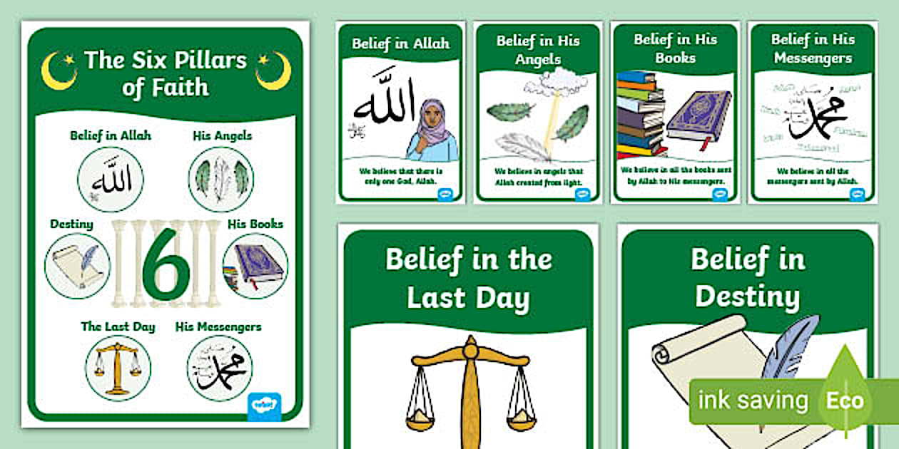 The Six Pillars of Faith Display Posters - Twinkl
