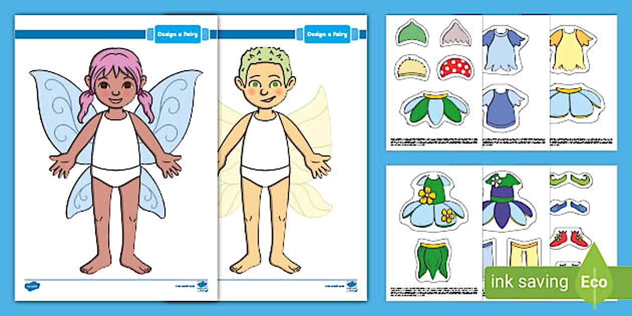 Design a Fairy Cut and Stick Activity - Twinkl