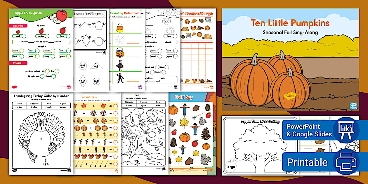 10+ Printable Fall Math Activities for Kids | Twinkl USA