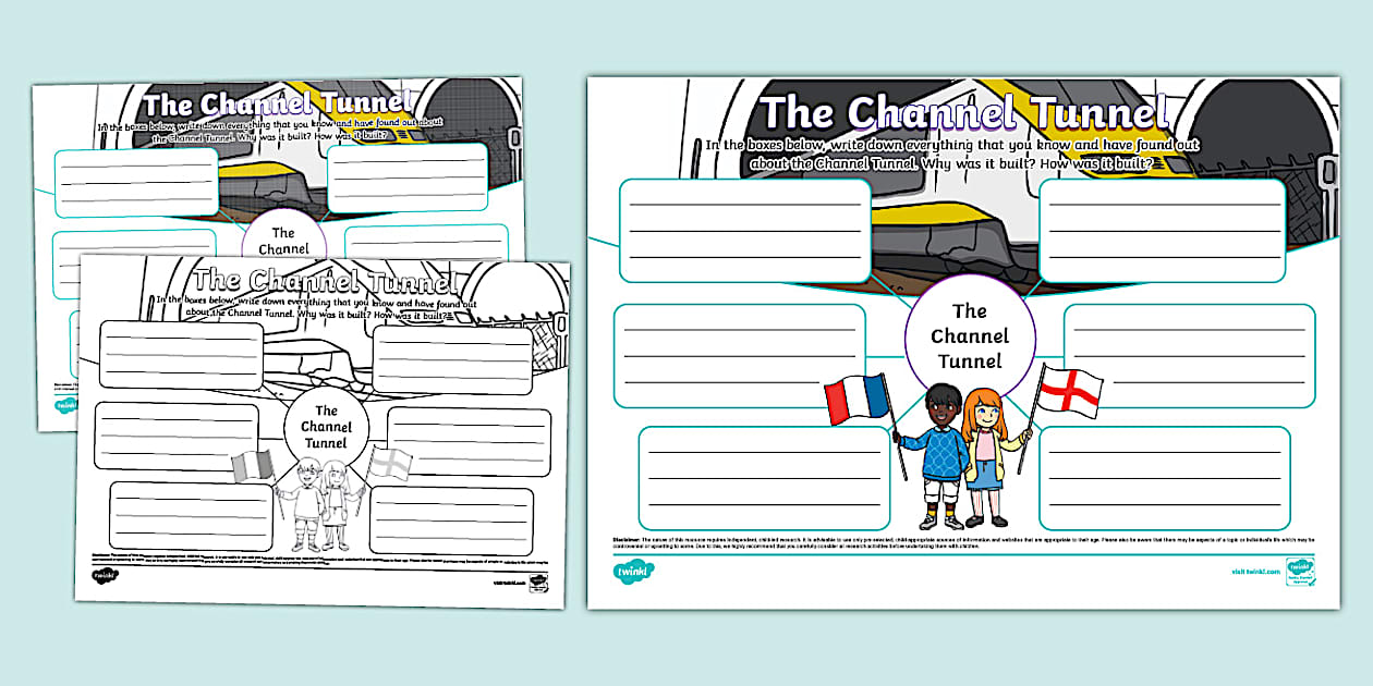 The Channel Tunnel Mind Map (teacher made) - Twinkl