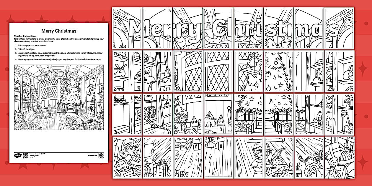 Collaborative Colouring Sheets - Christmas Resources