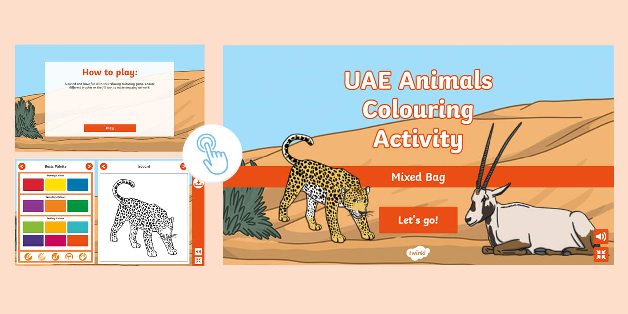 UAE Animals Interactive Colouring (teacher made) - Twinkl