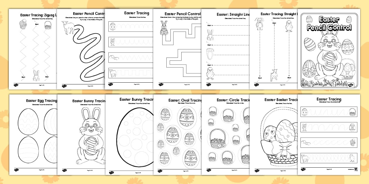 Easter Pencil Control Activity Booklet