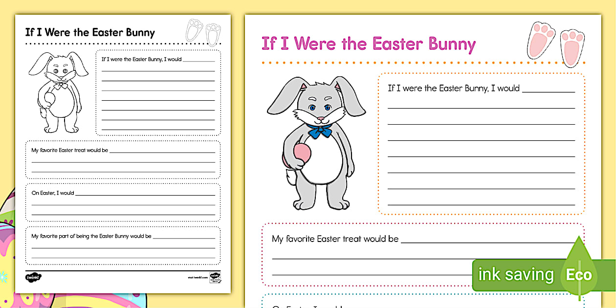 If I Were the Easter Bunny Writing Worksheet | Twinkl USA
