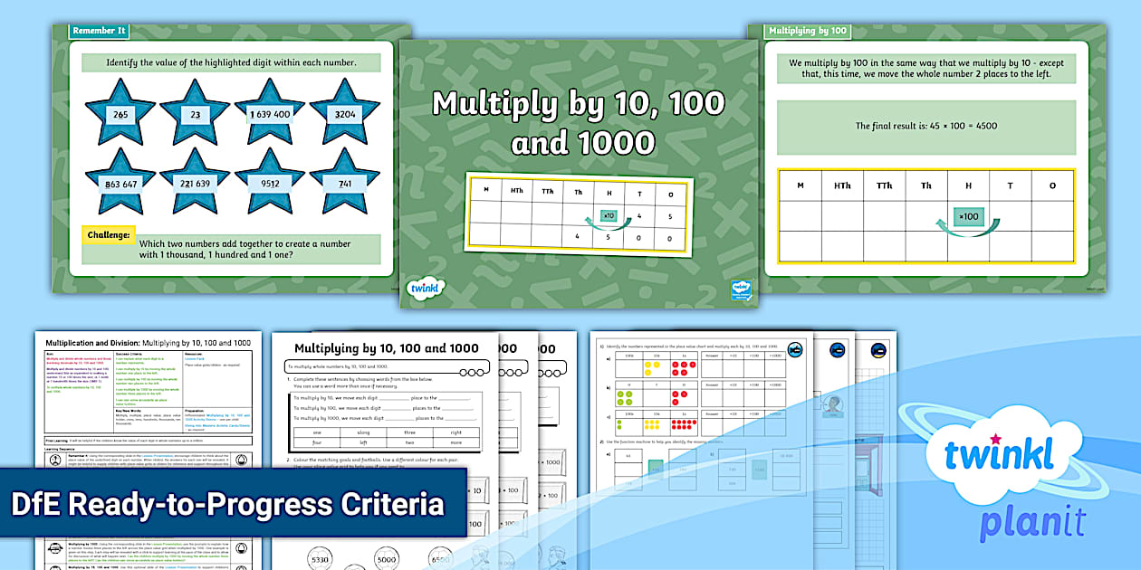 Y5 Multiplication Lesson by 10 - PlanIt Multiplying Lesson