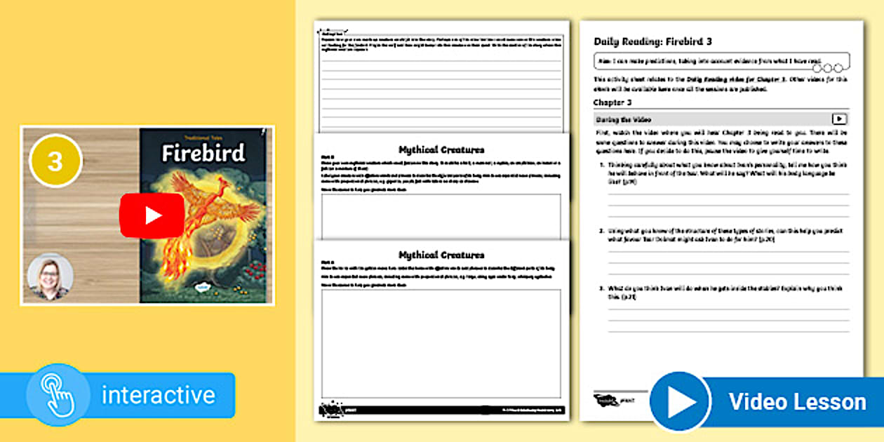 Interactive PDF Reading Comprehension: Firebird Activity Pack 3 (7-11)