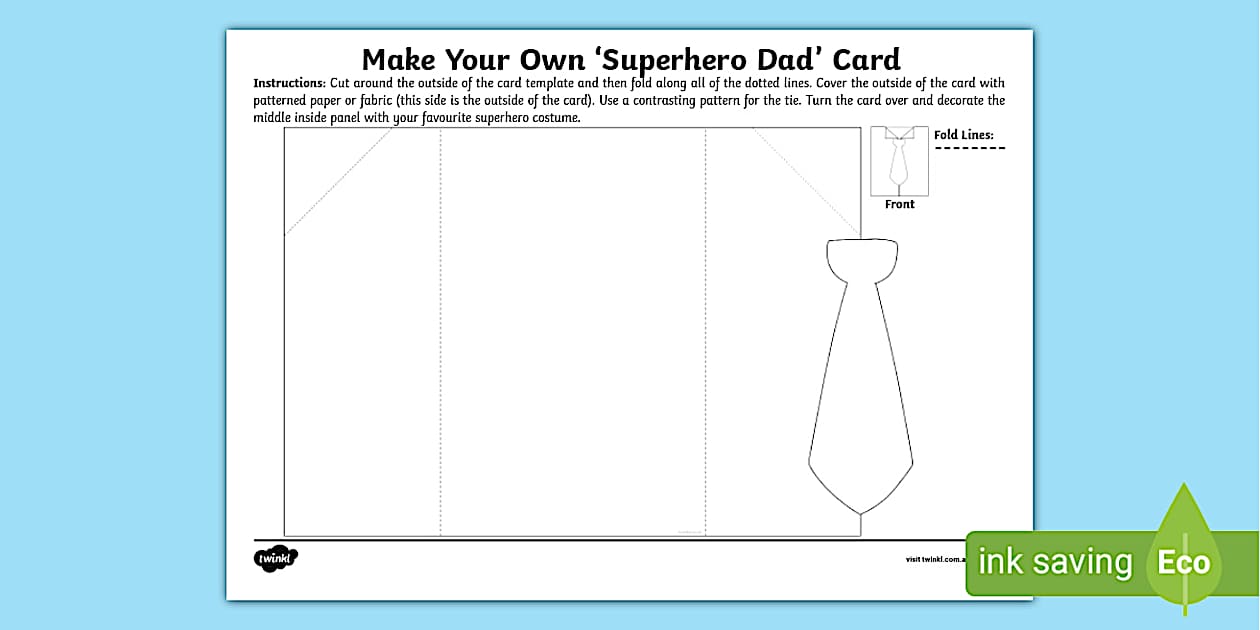 Superhero Dad Card | Easy-to-Make Father's Day Cards
