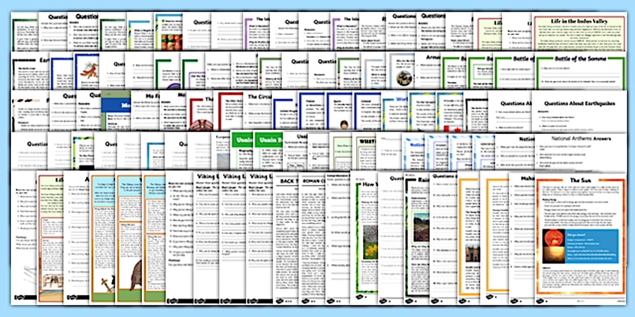 Mixed Reading Extracts KS2 Comprehensions Bumper Pack