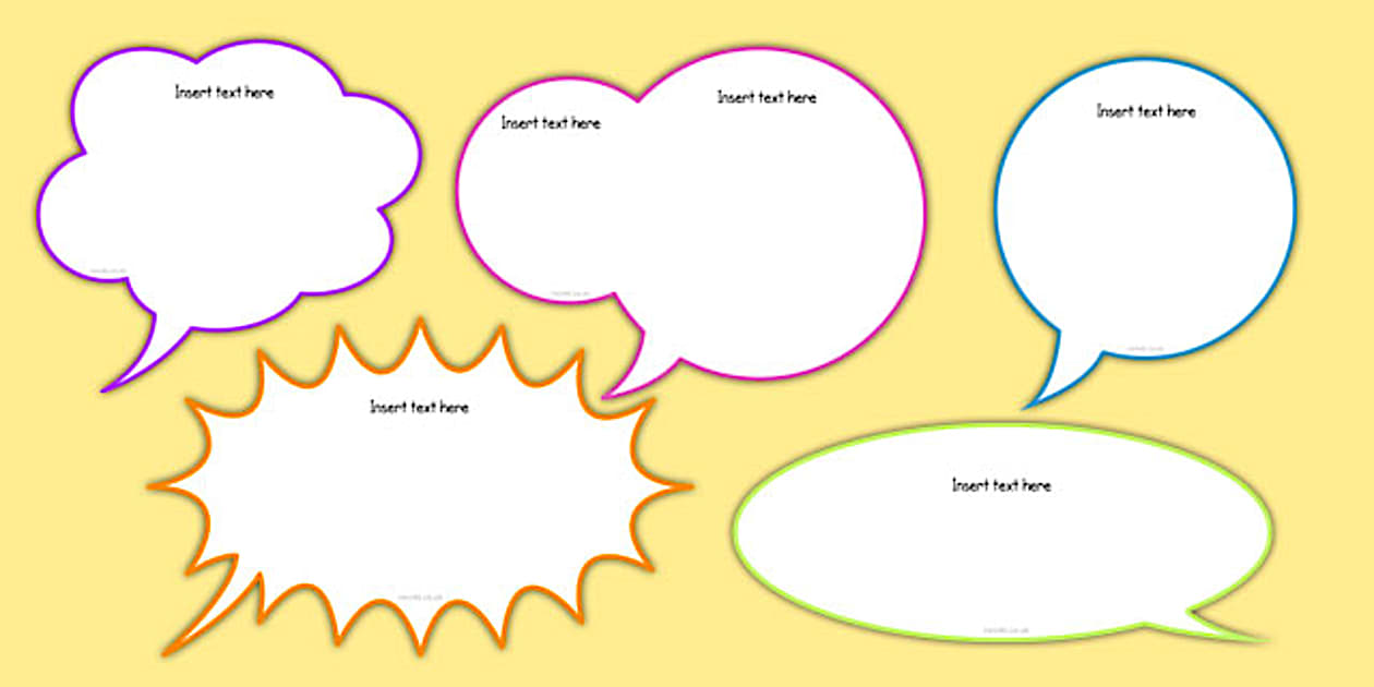 👉 Editable Speech Bubbles Pack - Twinkl