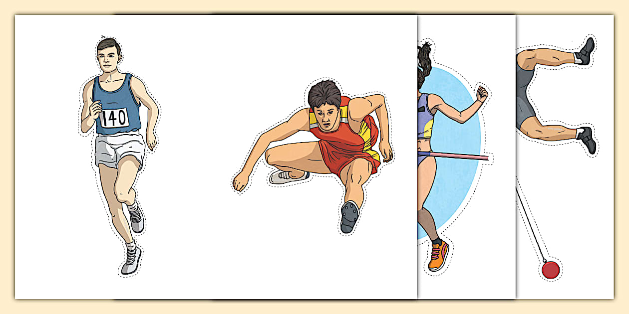 Athletics Cut-outs and Photo Booth Props (teacher made)