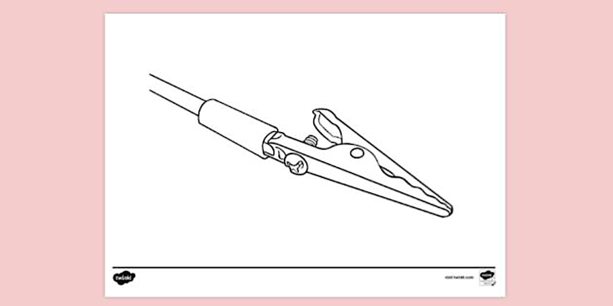 Red Crocodile Clip Colouring Sheet (teacher made) - Twinkl