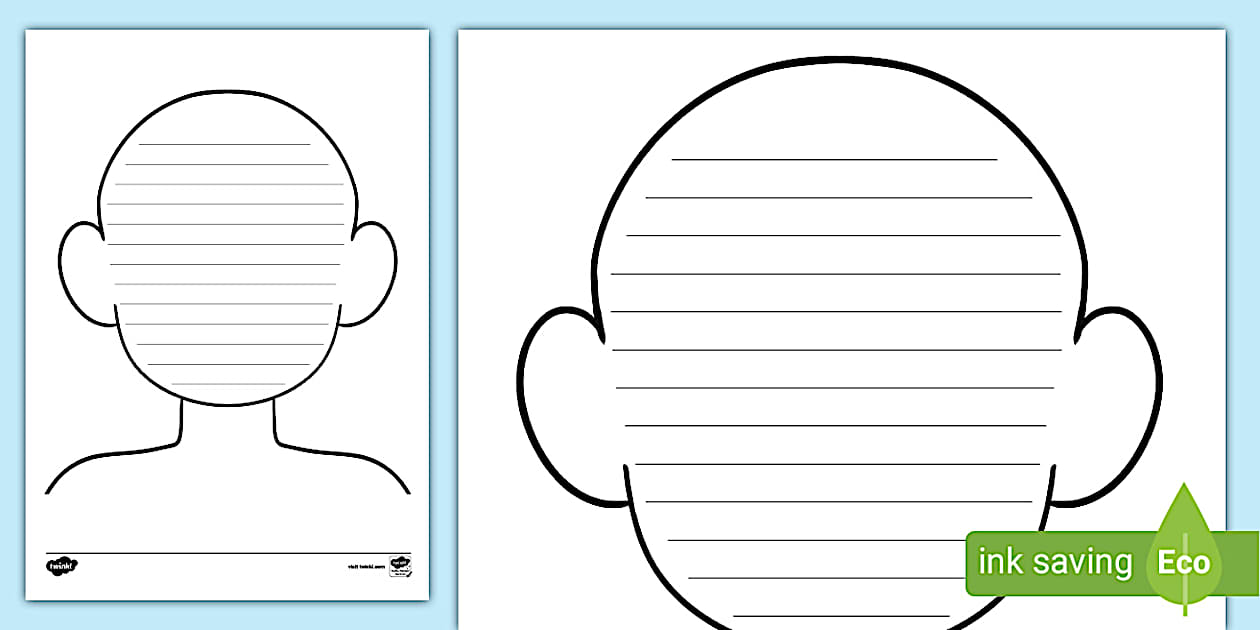 Head Writing Template (teacher made) - Twinkl