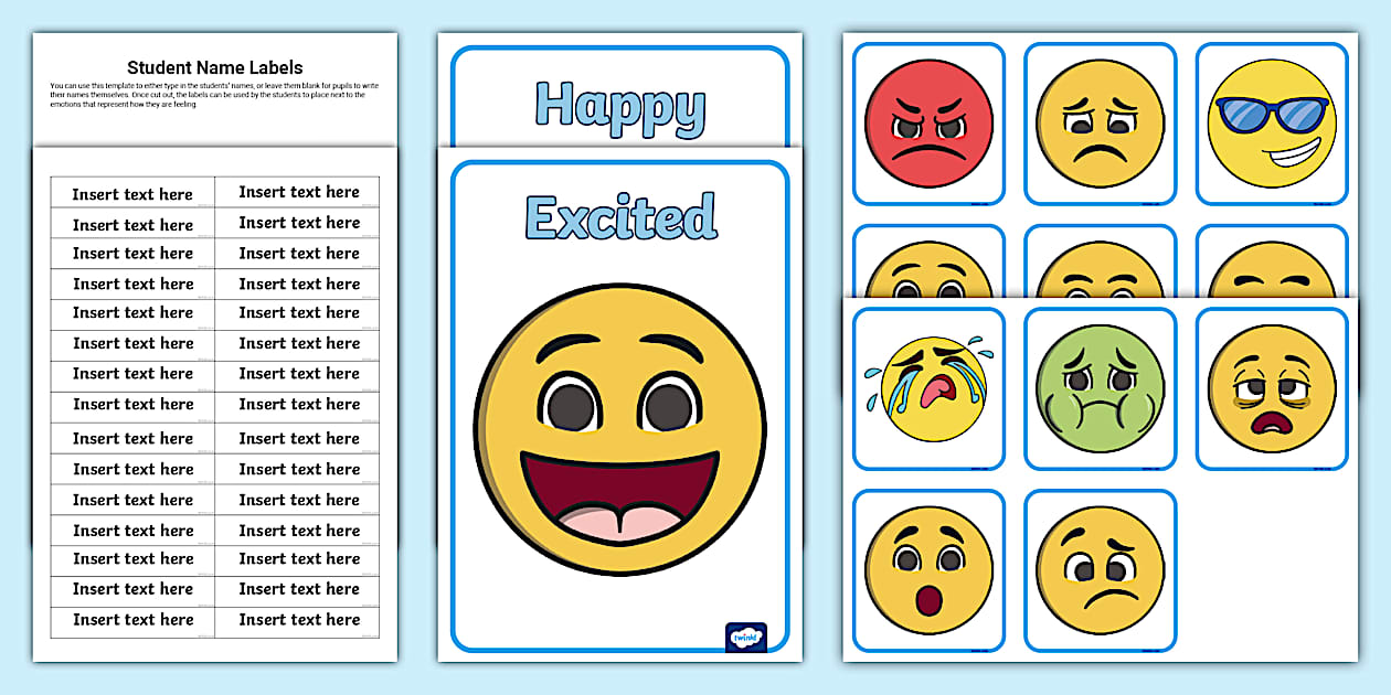 Emotions - Class Chart Display Pack (teacher made) - Twinkl