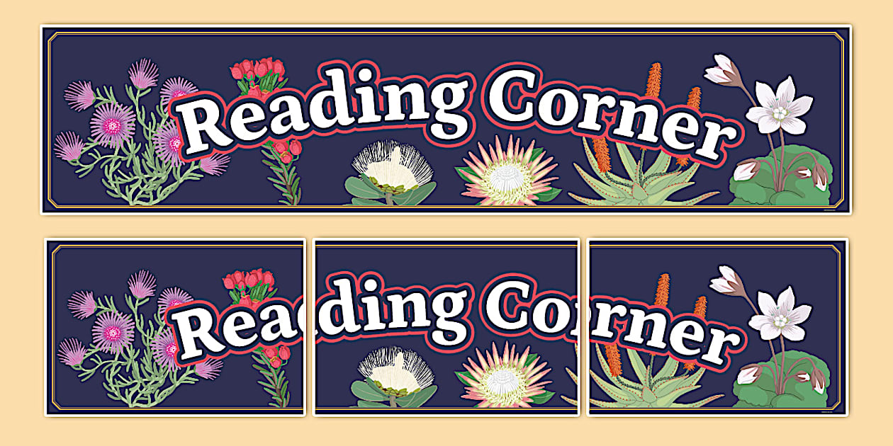 Fynbos-Themed Reading Corner Display Banner (teacher made)