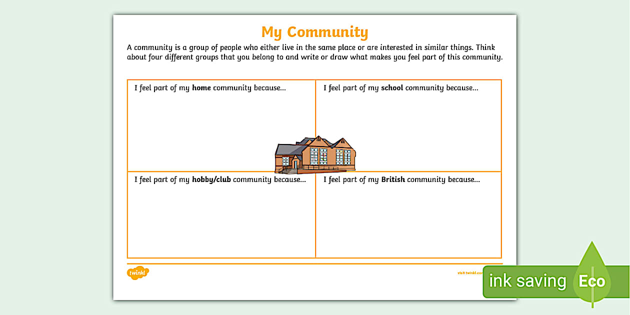 KS1 My British Community Activity Sheet (teacher made)
