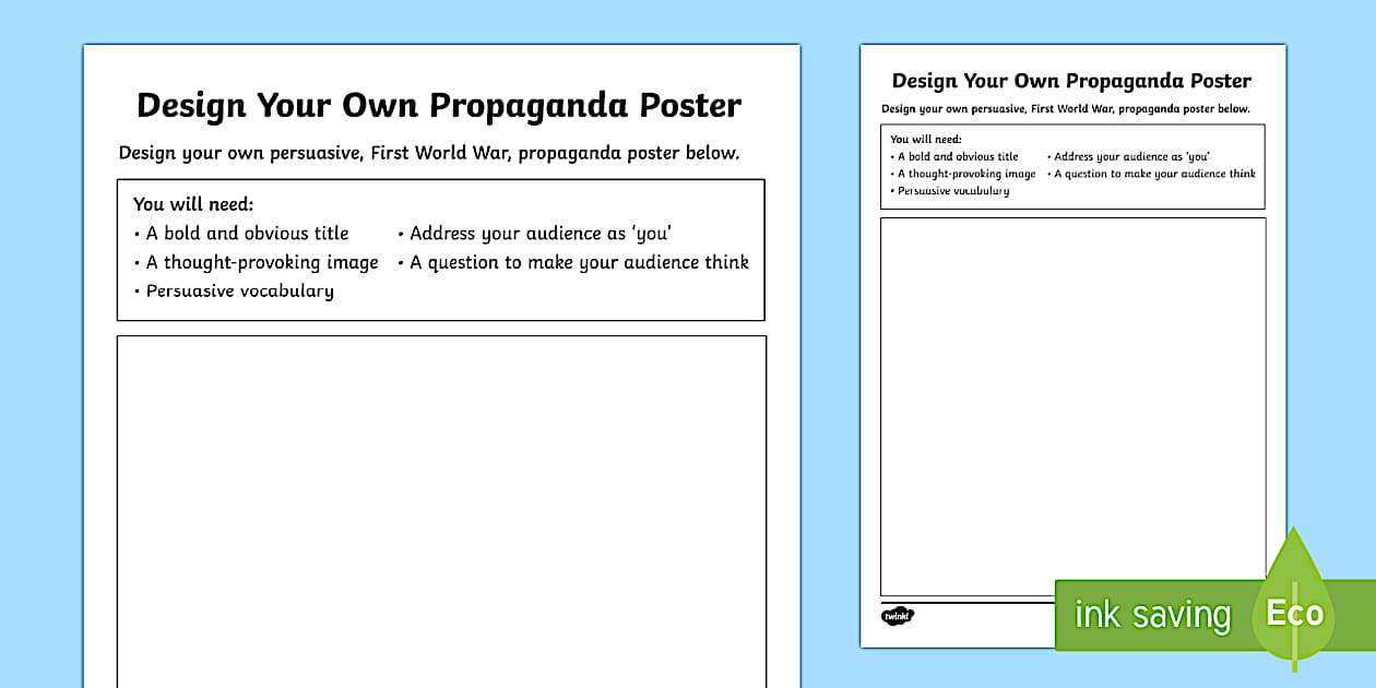 WW1 Propaganda Posters | Design Your Own | Twinkl KS2