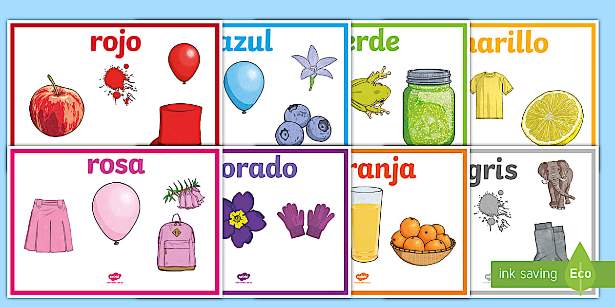 Colours Display Posters - Spanish (teacher made) - Twinkl