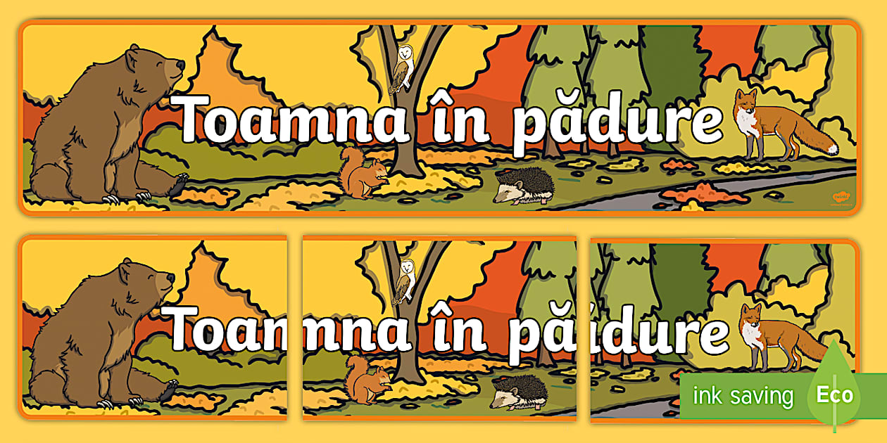 Toamna în pădure - Banner (teacher made) - Twinkl