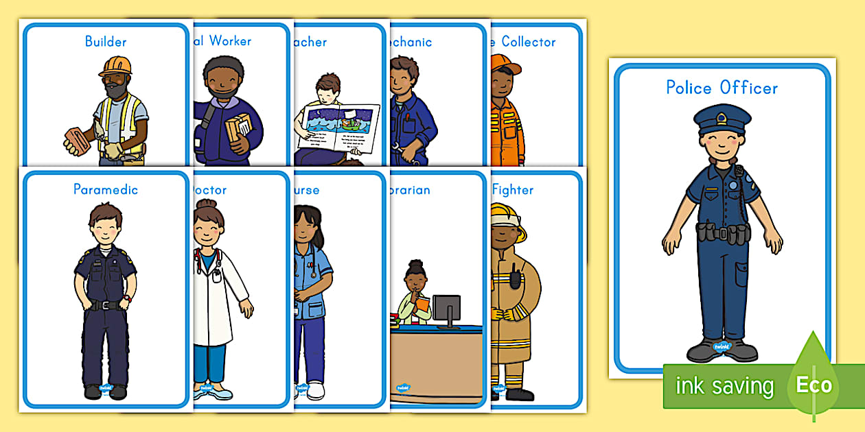 Community Helpers Display Posters - Twinkl