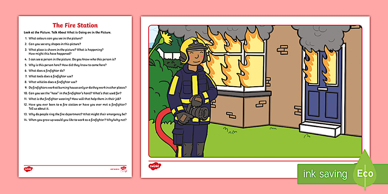 The Fire Station Aistear Oral Language Worksheet