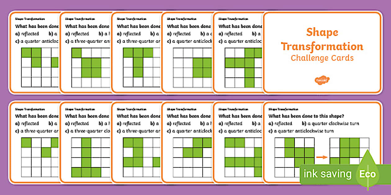 Shape Transformation Challenge Cards (teacher made) - Twinkl