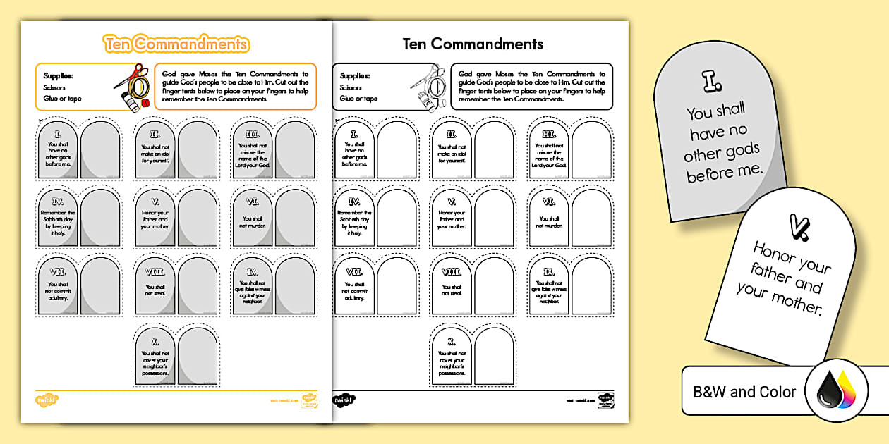 Crafts for Ten Commandments | Christian Ed | Twinkl USA