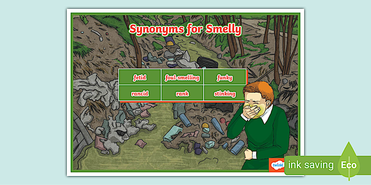 Other Words for Smelly Word Mat (teacher made) - Twinkl