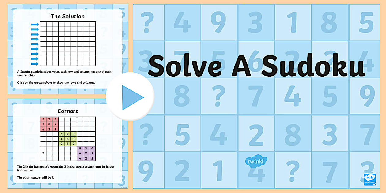 Interactive Sudoku for Beginners | PowerPoint | Twinkl