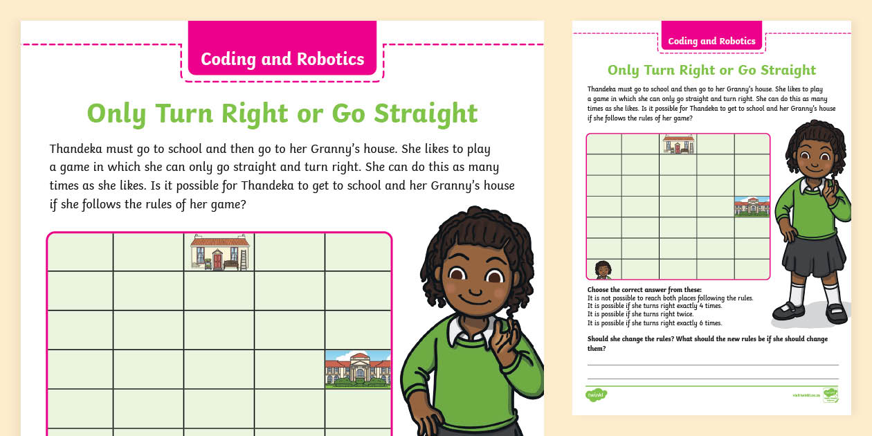 Robotics and Coding - Only Turn Right or Go Straight