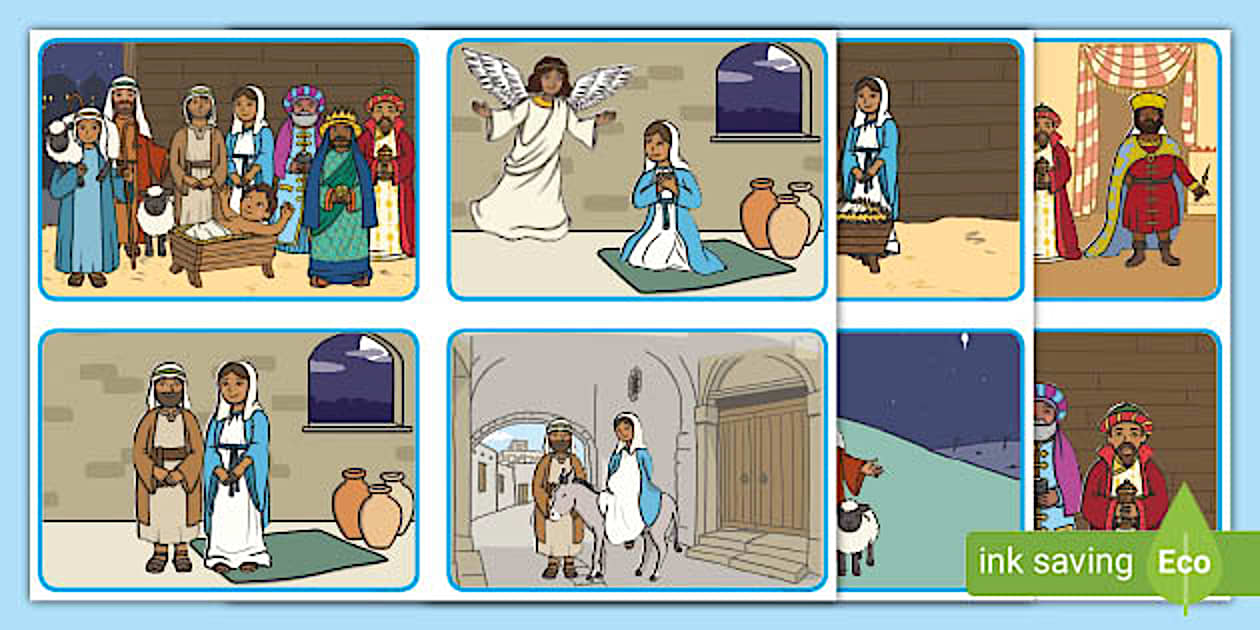 Christmas Story Pictures | Nativity Sequencing - Twinkl