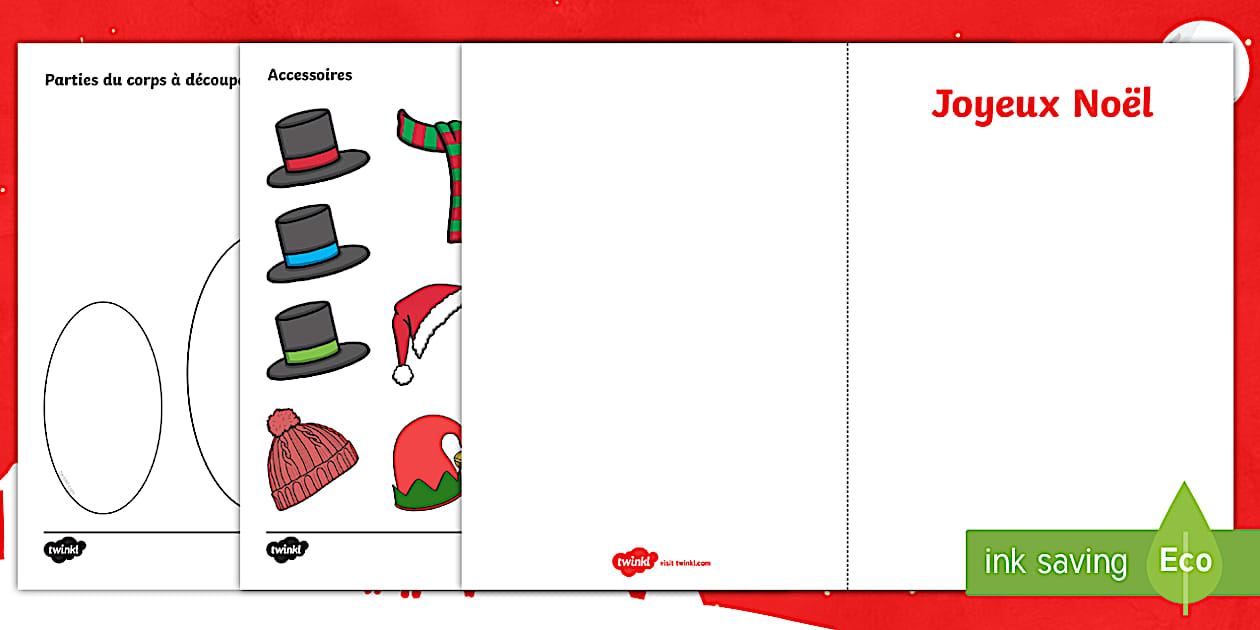 Cartes de Noël : Crée ton propre bonhomme de neige