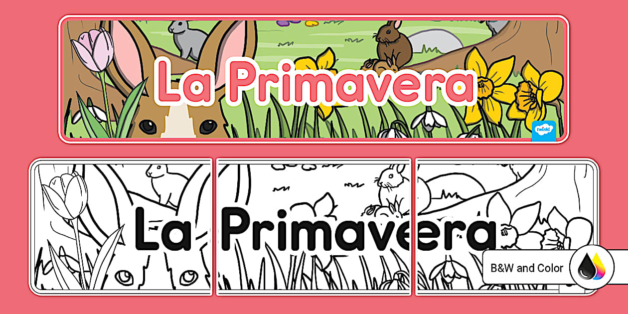 Pancarta: La primavera (teacher made) - Twinkl