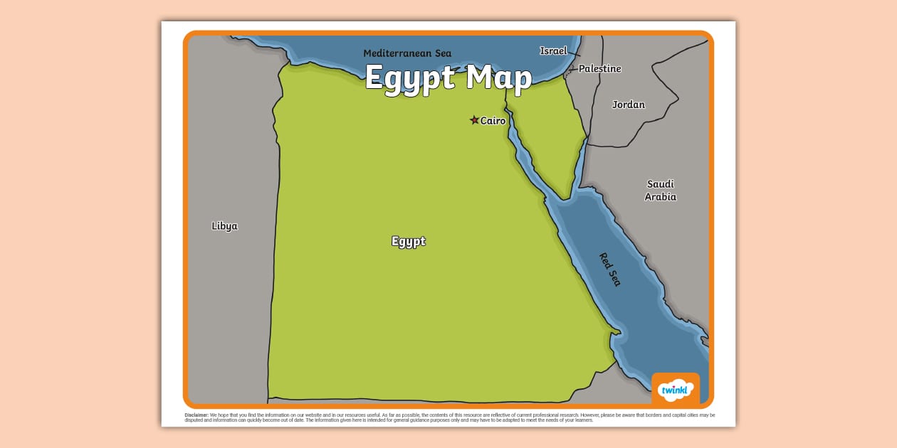 KS1 Egypt Display Map (teacher made) - Twinkl