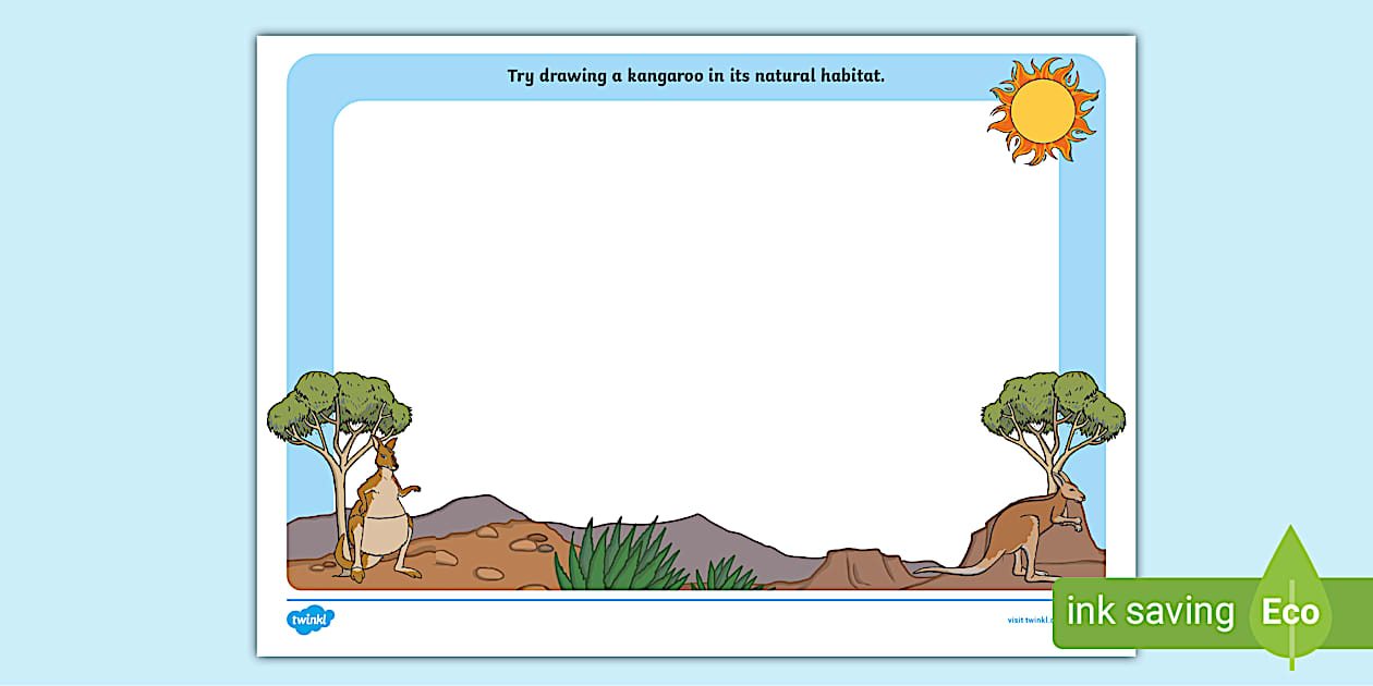 Kangaroo Drawing Prompt | Twinkl Kangaroo Drawing Prompt