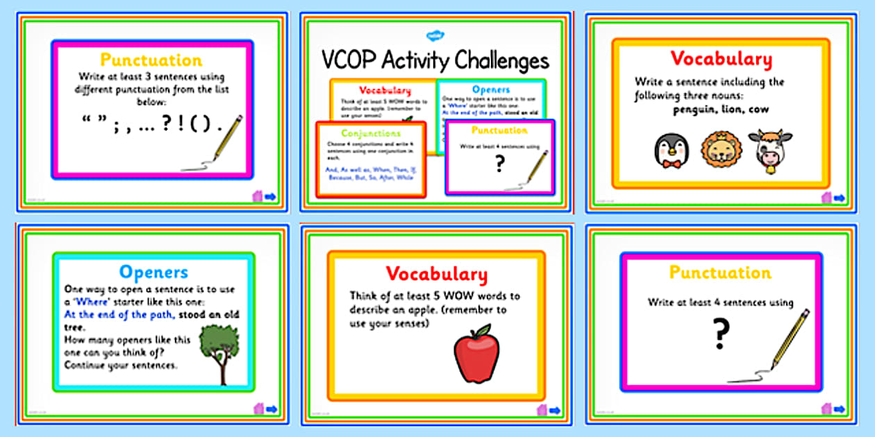 VCOP Activity Challenge PowerPoint (teacher made) - Twinkl