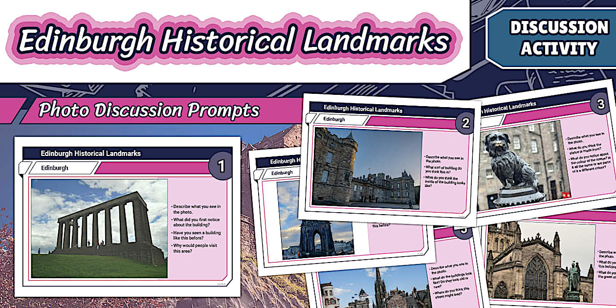 Edinburgh Historical Landmarks Discussion Cards