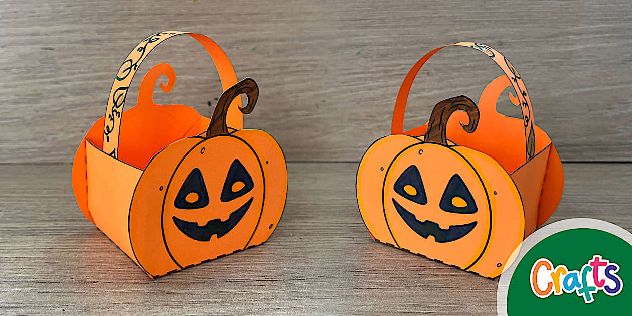 Halloween Paper Basket Craft