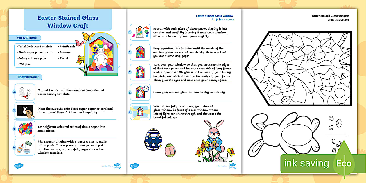 Easter Stained Glass Window Craft | Easter Resources