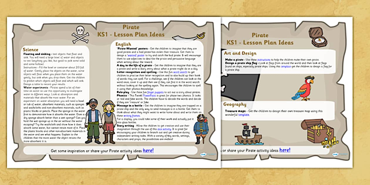 Pirates Lesson Plan & Art Ideas - Primary Resources - KS1