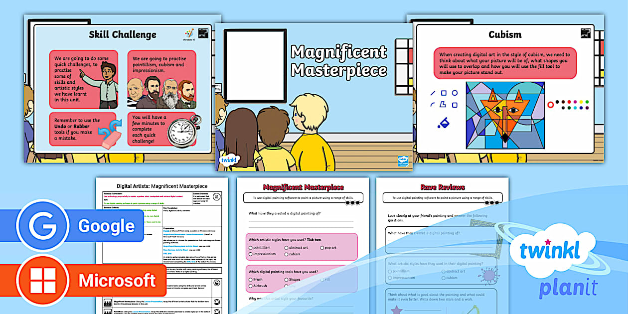 Computing: Digital Artists: Magnificent Masterpiece Year 2 Lesson 6