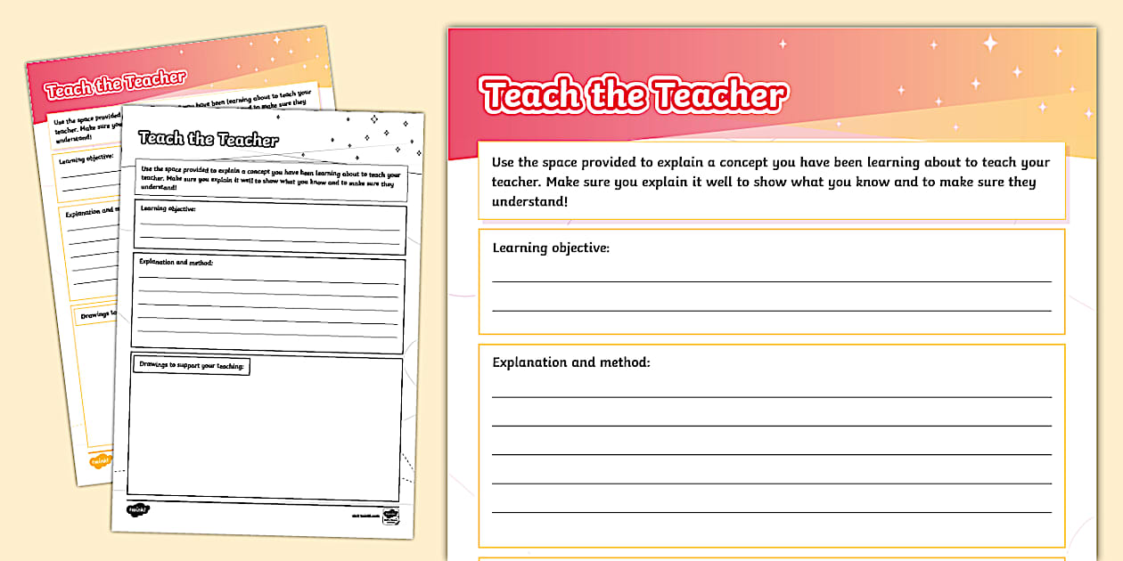 Teach the Teacher Template (teacher made) - Twinkl